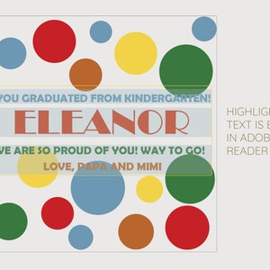 Kindergarten Preschool Graduation Candy Bar Wrapper Gift - INSTANT ...