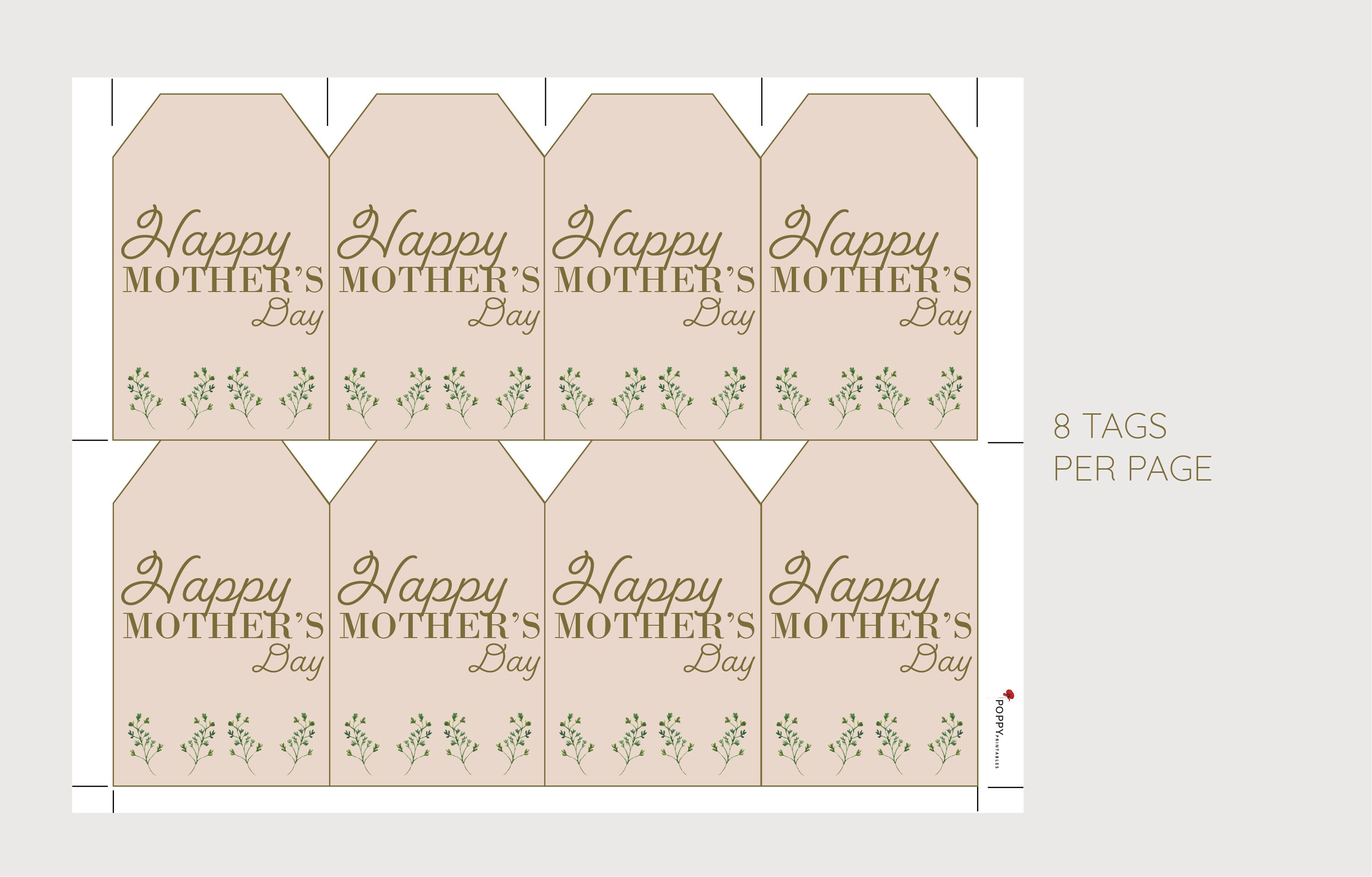 Mother's Day Gift Tag Bundle - INSTANT DOWNLOAD - Printable, Gift ...
