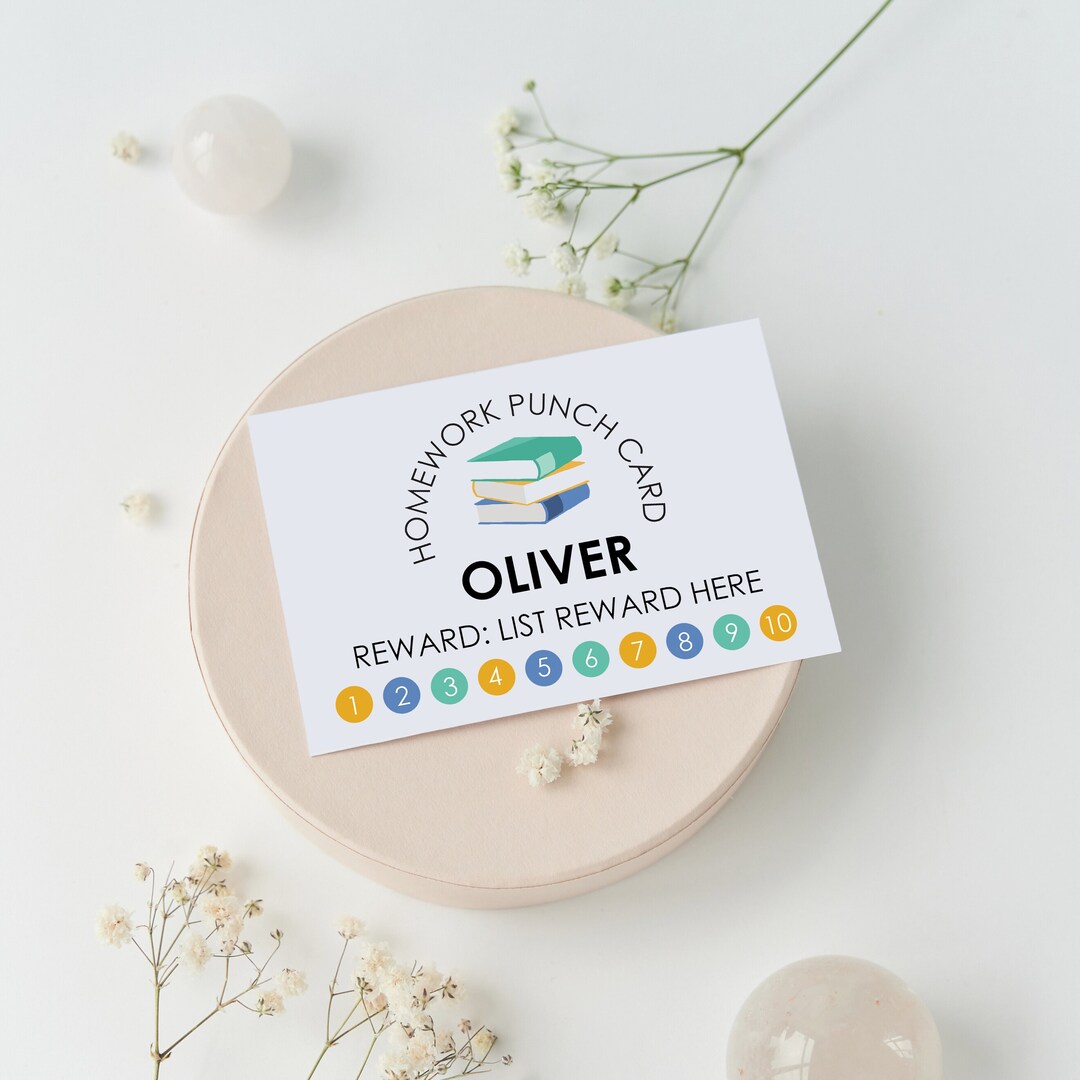 Printable Reward Punch Card - INSTANT DOWNLOAD - EDITABLE Text ...