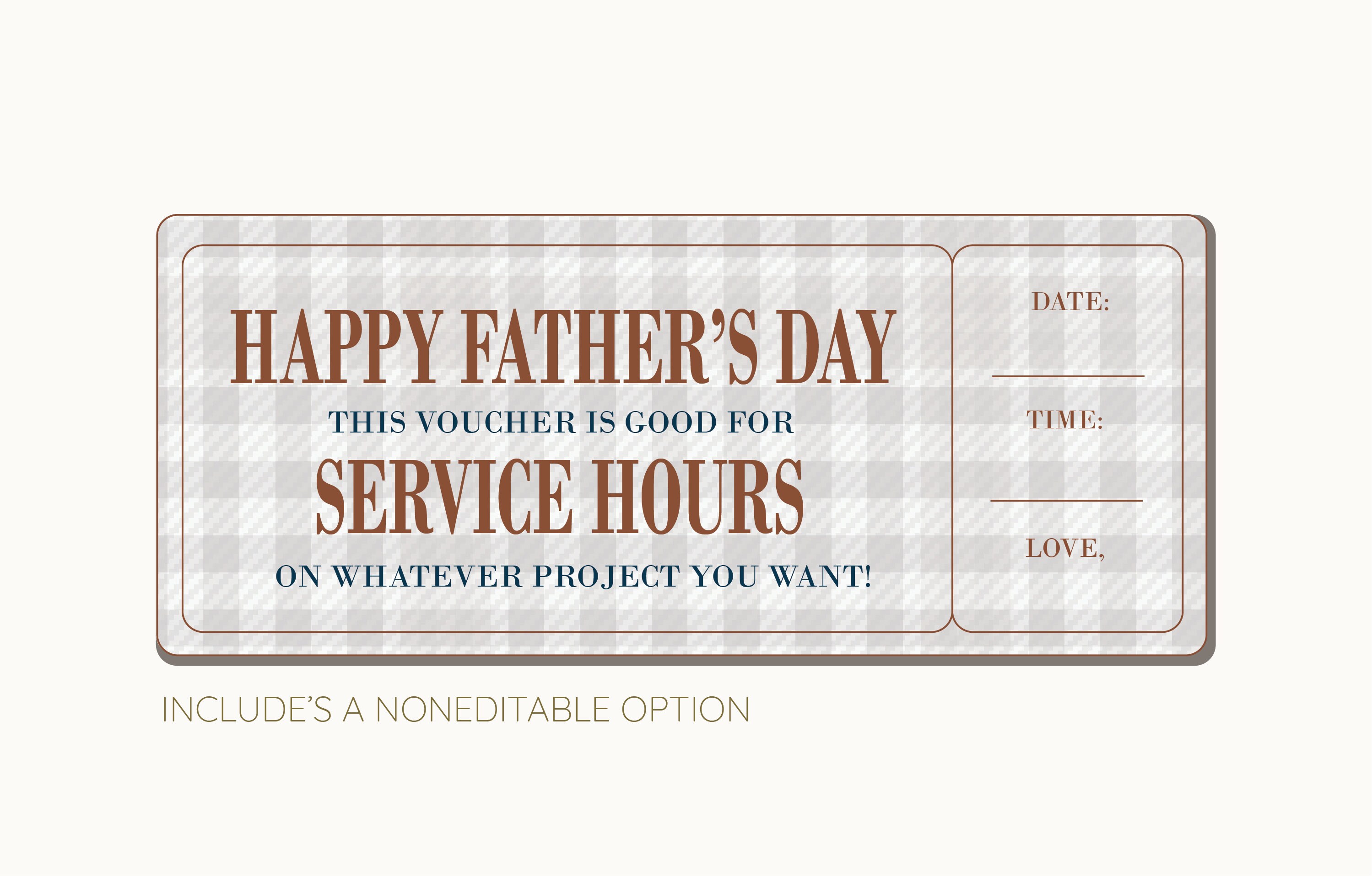 Father's Day Gift Voucher - INSTANT DOWNLOAD - EDITABLE Text ...