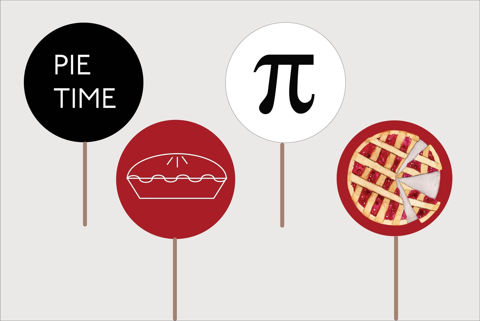 Pi Day Printable Dessert Toppers INSTANT DOWNLOAD - Etsy