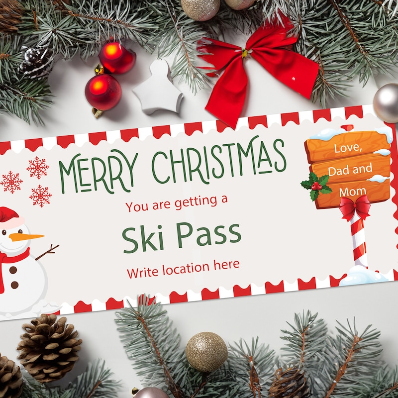 Ski Coupon Template - Etsy