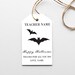 Halloween Teacher Gift Tag INSTANT DOWNLOAD Personalize, Happy ...