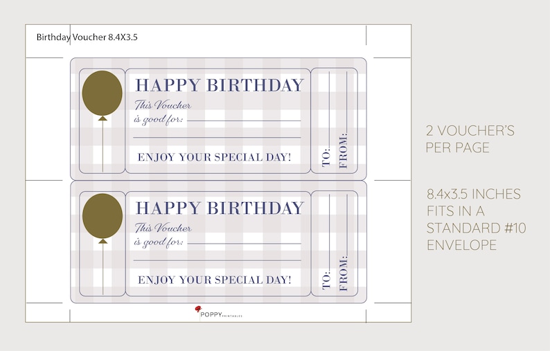 Birthday Coupon Voucher INSTANT DOWNLOAD - Etsy