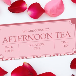 Afternoon Tea Coupon Voucher - INSTANT DOWNLOAD - EDITABLE Text ...