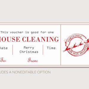 Christmas House Cleaning Coupon - INSTANT DOWNLOAD - EDITABLE Text ...