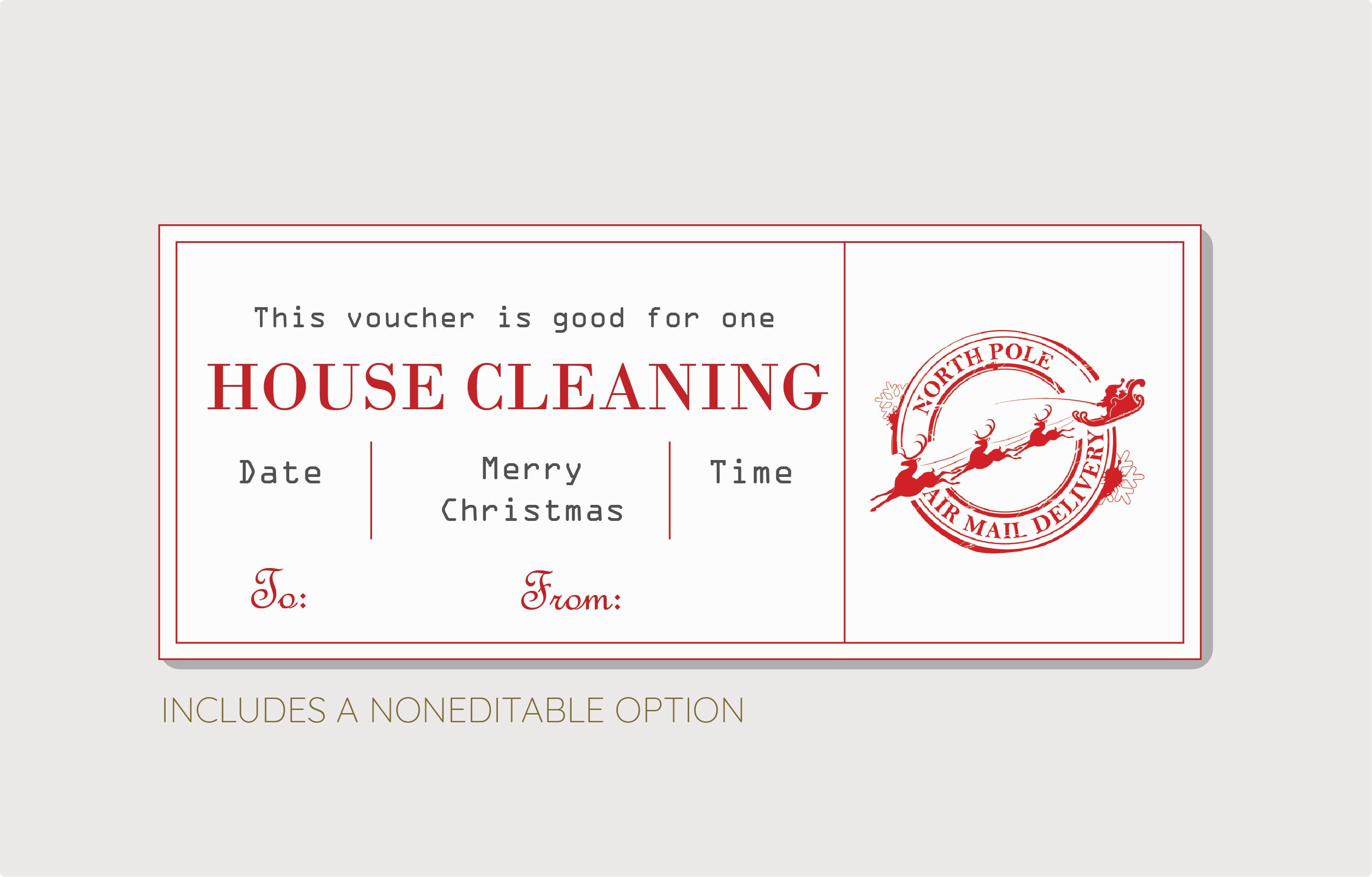 Christmas House Cleaning Coupon - INSTANT DOWNLOAD - EDITABLE Text ...
