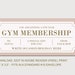 Gym Membership Coupon Voucher - INSTANT DOWNLOAD - EDITABLE Text ...
