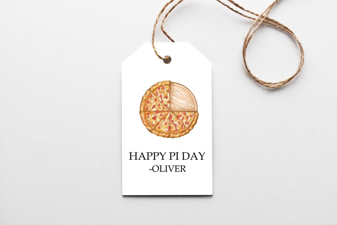 Printable Pizza Pi Day Tag - INSTANT DOWNLOAD - EDITABLE Text ...