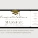 Graduation Massage Coupon Gift Certificate - INSTANT DOWNLOAD ...