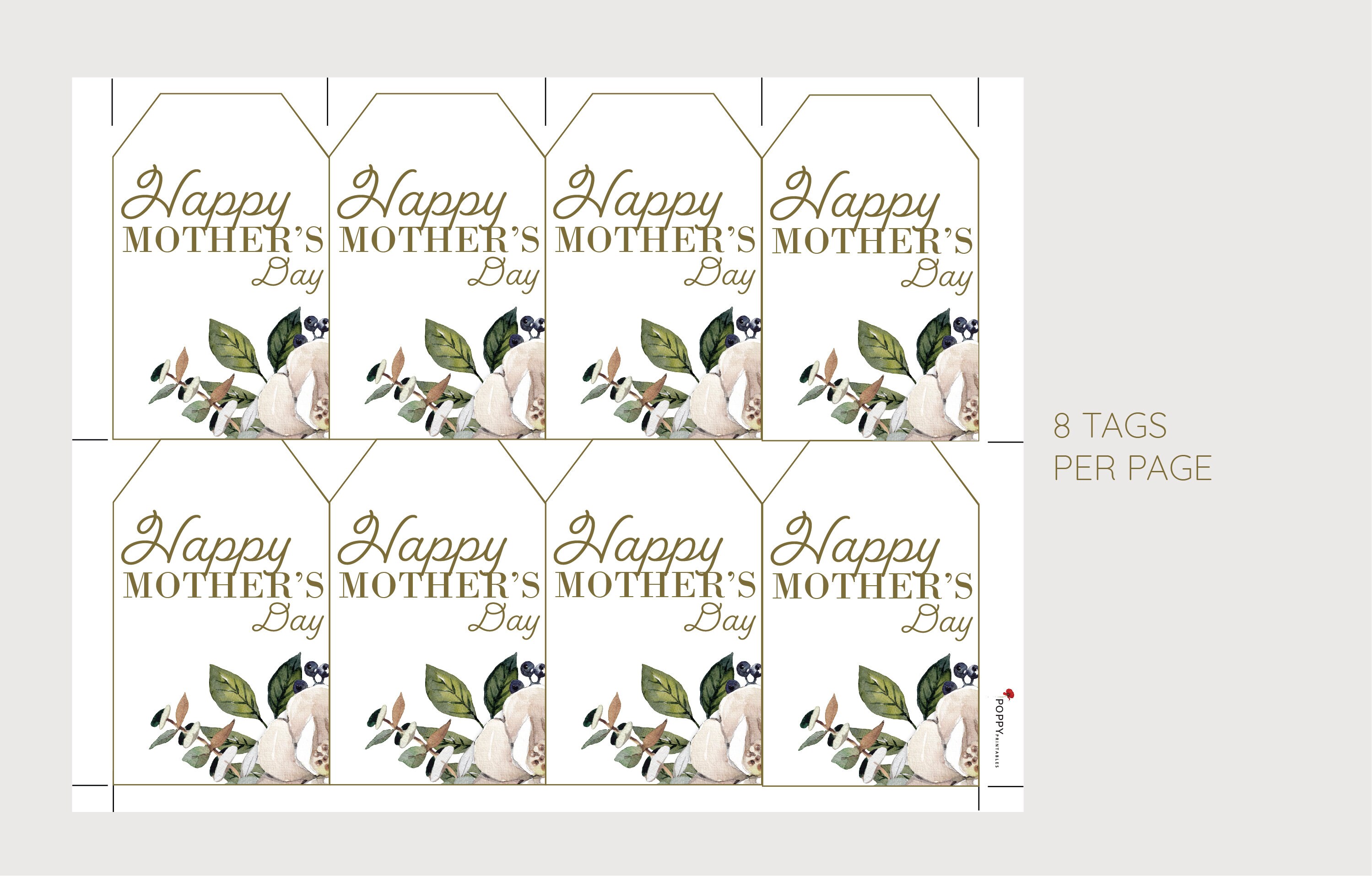 Mother's Day Gift Tag Bundle - INSTANT DOWNLOAD - Printable, Gift ...