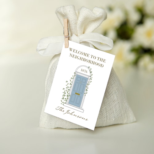 Hello New Neighbor Tag New Neighbor Gift Tags Welcome to the - Etsy
