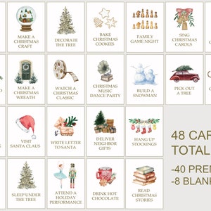 40 Printable Christmas Advent Activity Cards - INSTANT DOWNLOAD ...