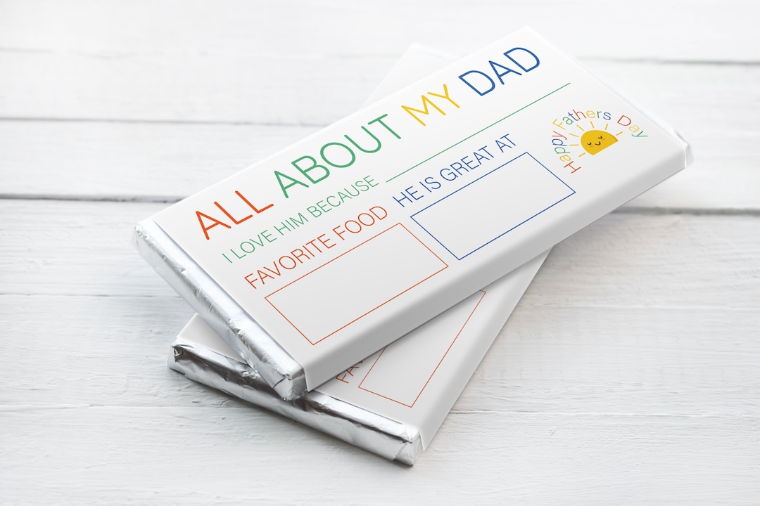 Printable Father's Day Dad Candy Bar Wrapper - INSTANT DOWNLOAD ...
