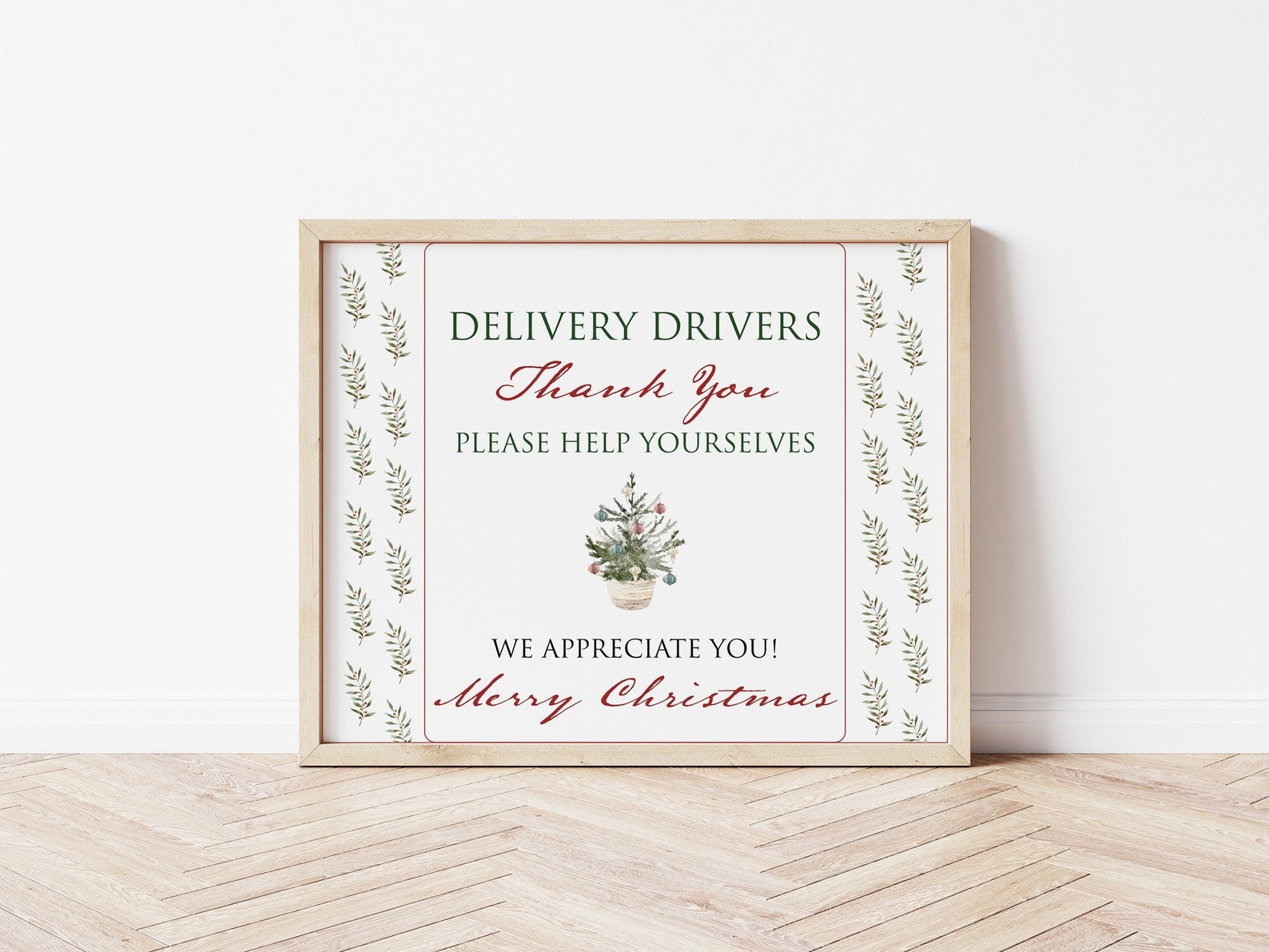 Delivery Driver Thank You Sign INSTANT DOWNLOAD Printable - Etsy