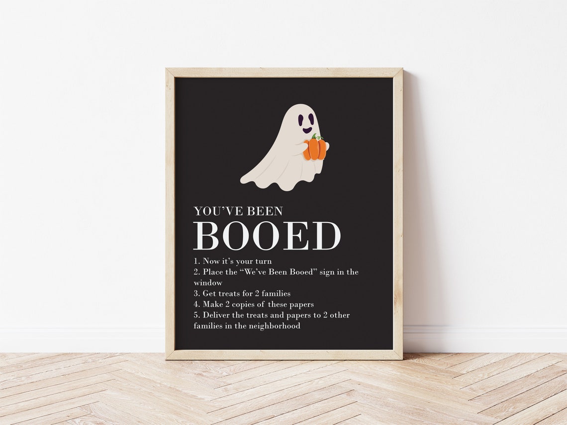 You've Been Booed - INSTANT DOWNLOAD - Printable - 8.5x11, We've Been ...