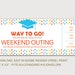 Weekend Outing Preschool Kindergarten Graduation Gifts Coupon - INSTANT ...