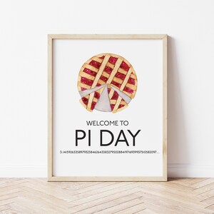 Pi Day Party Printable Signs - INSTANT DOWNLOAD - Non-editable Text ...