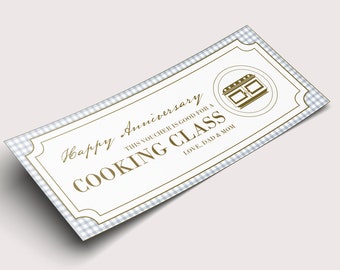 Cooking Class Gift Certificate - Etsy