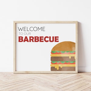 Barbecue Party Printable Signs - INSTANT DOWNLOAD - Non-editable Text ...