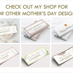 Mother's Day Time off Coupon Voucher - INSTANT DOWNLOAD - EDITABLE Text ...
