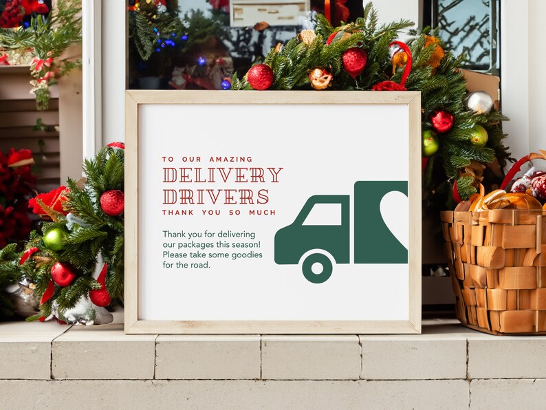 Delivery Driver Snack Sign Printable - INSTANT DOWNLOAD - Printable ...