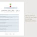 EDITABLE Spring Bucket List Printable INSTANT DOWNLOAD You Personalize ...