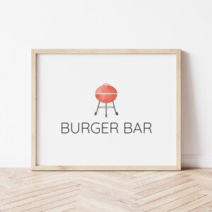 Barbecue Party Printable Signs - INSTANT DOWNLOAD - Non-editable Text ...