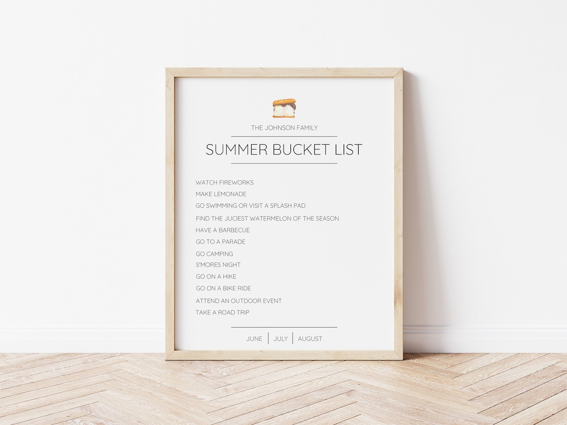 EDITABLE Summer Bucket List Printable - INSTANT DOWNLOAD - You ...