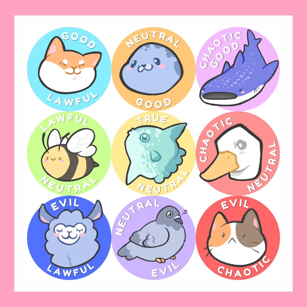 STICKER | Alignment Chart - Etsy