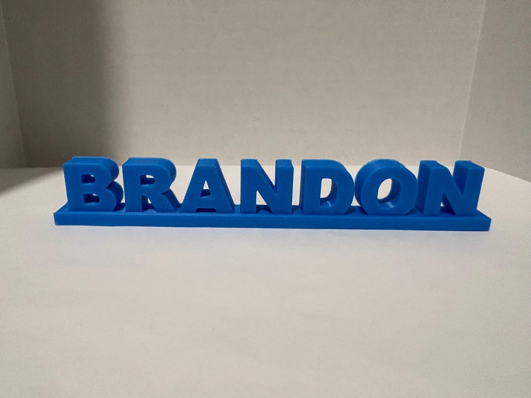 Custom 3D Printed Nameplate Desk Sign - First OR Last Name ...
