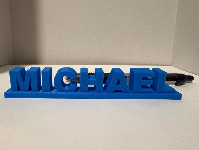 Custom 3D Printed Nameplate Desk Sign - First OR Last Name ...