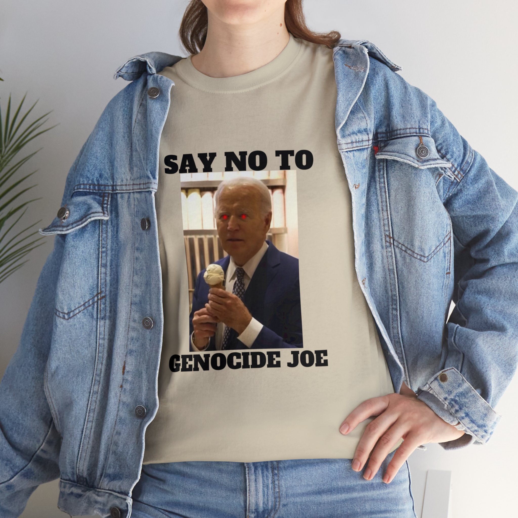 Genocide Joe Biden Eating Ice Cream T-shirt | CEASEFIRE Now ...