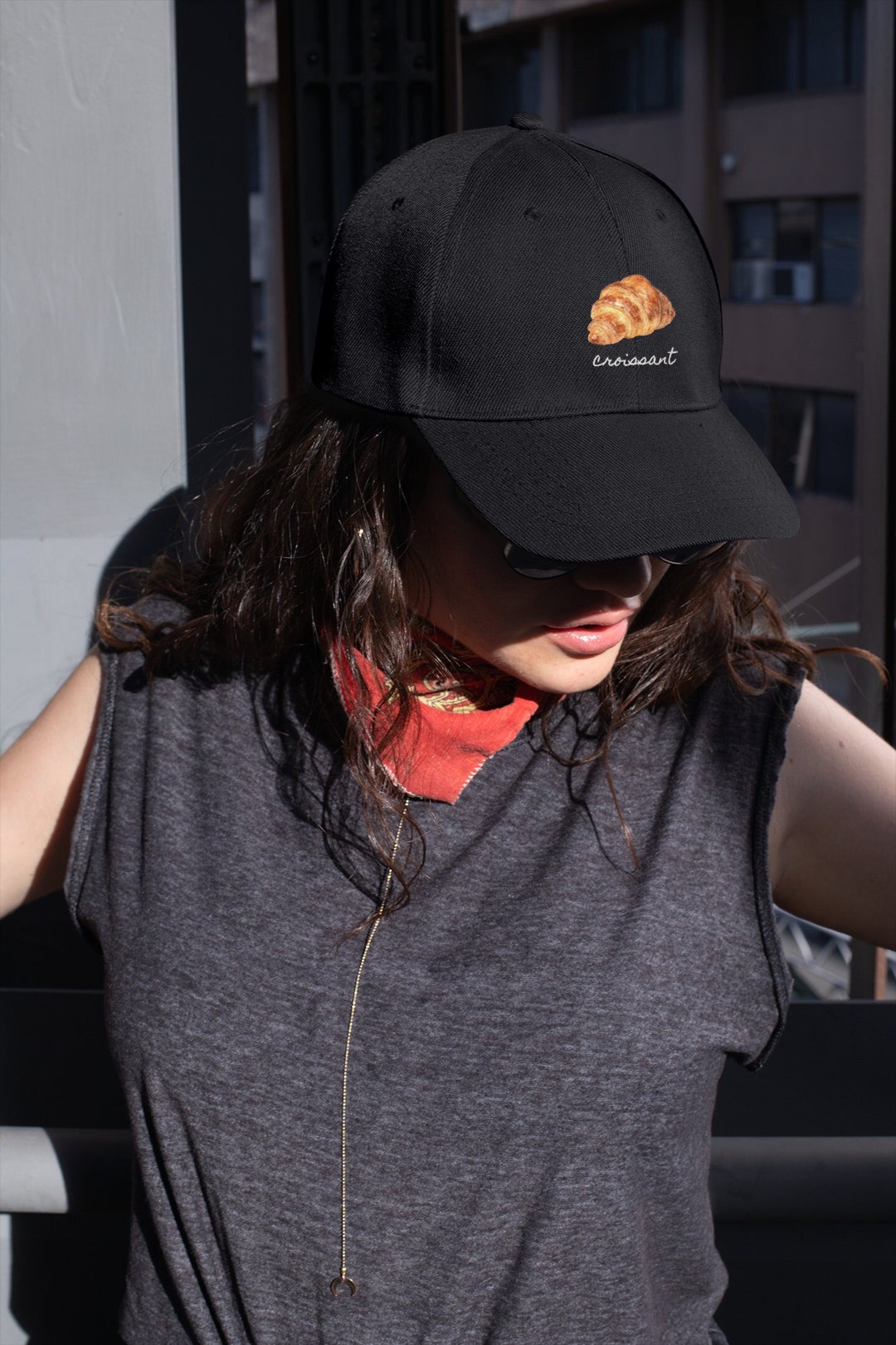 CROISSANT Dad Hat | Minimalist Simple Watercolor Design - Etsy