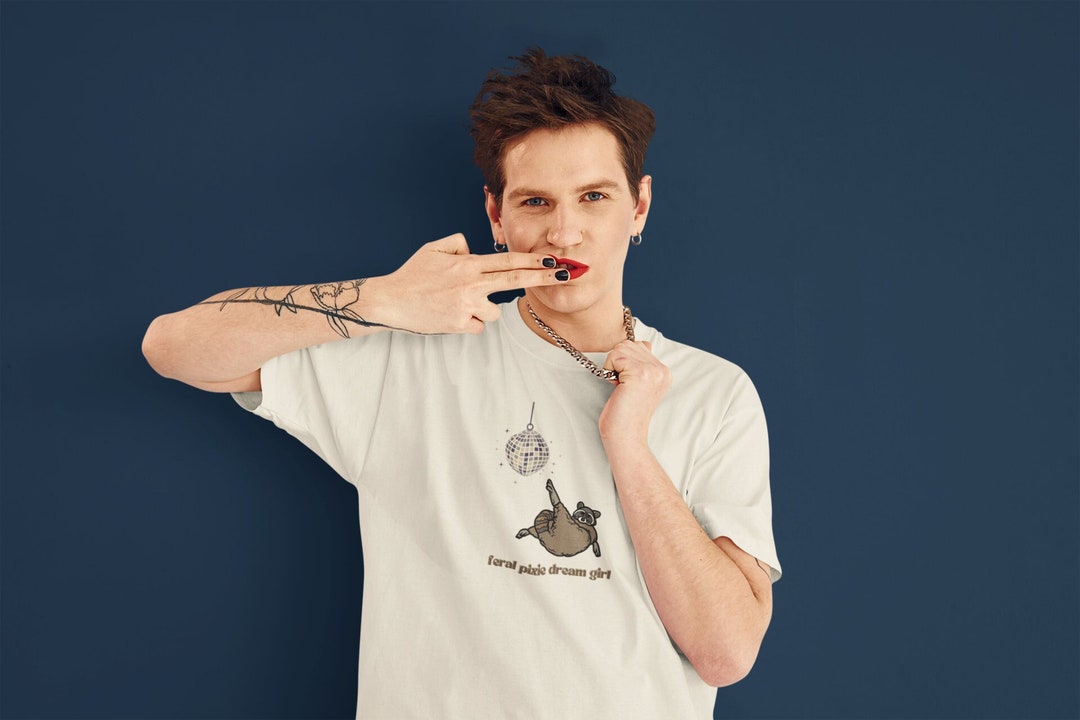 Feral Pixie Dream Girl Raccoon Disco Ball Tee - Etsy