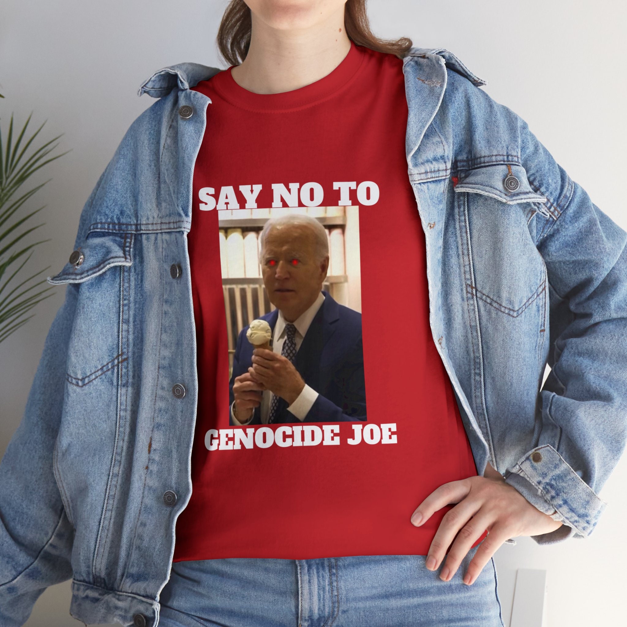 Genocide Joe Biden Eating Ice Cream T-shirt | CEASEFIRE Now ...