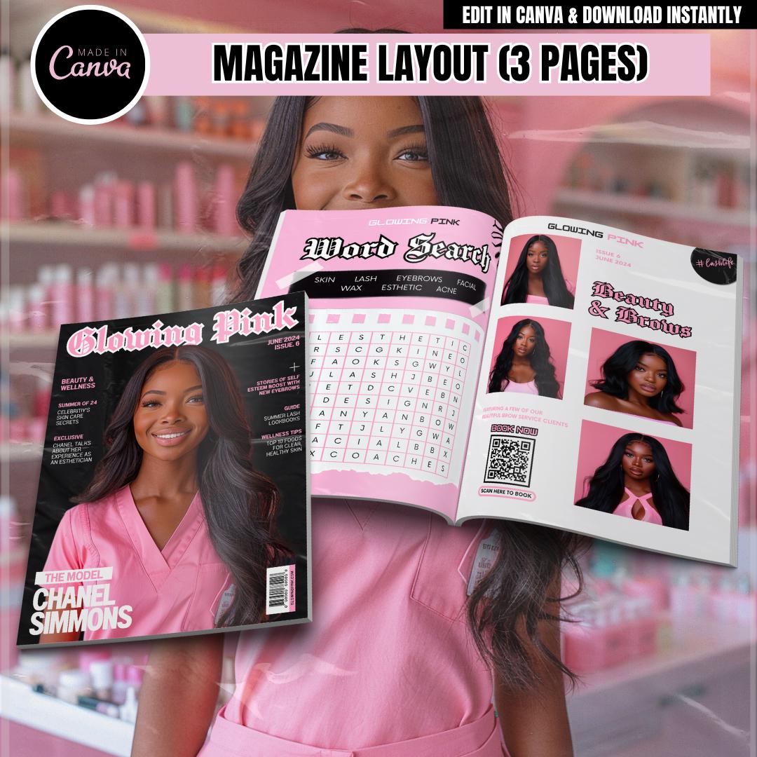Canva Editable Magazine, Premade Magazine Template, Magazine Marketing ...