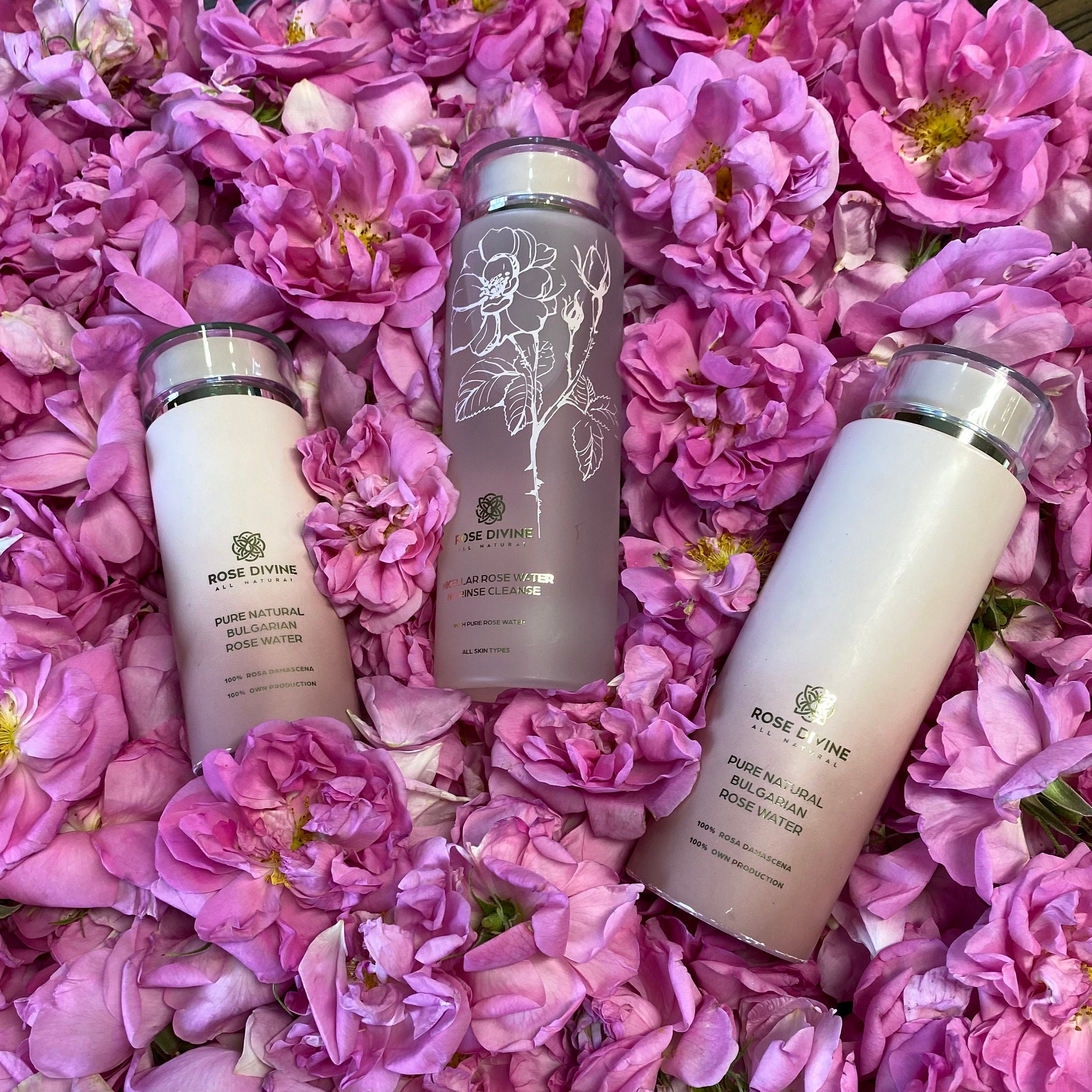 Bio Rose Water Hydrosol for Face From Bulgarian Roses, Natural Dry Skin ...