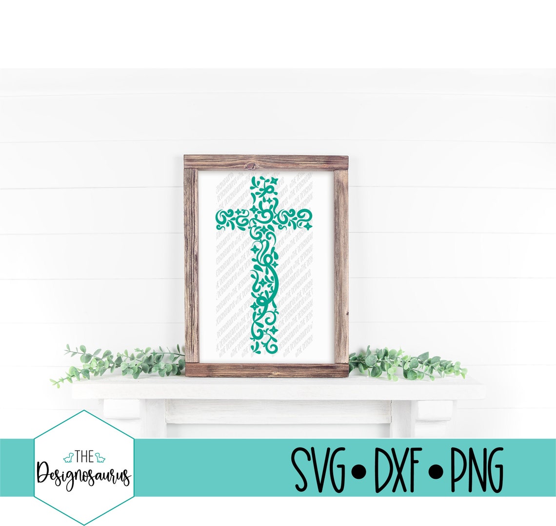 Cross Svg, Swirly Cross Svg, Christian Cross Svg, Easter Cross Svg, Cut ...