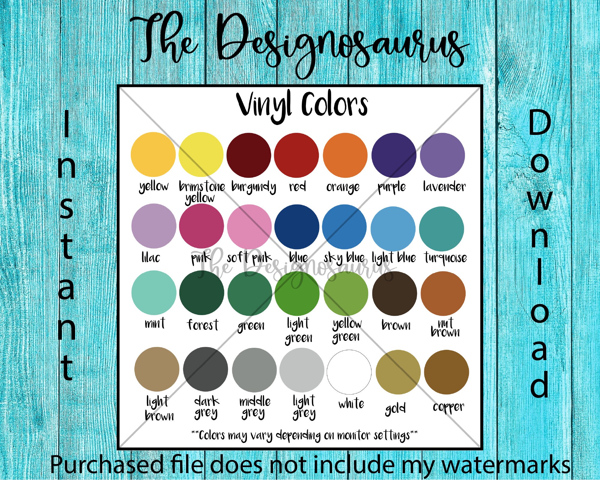 Oracal 651 Colors Vinyl Color Chart for Decals Graphic for - Etsy
