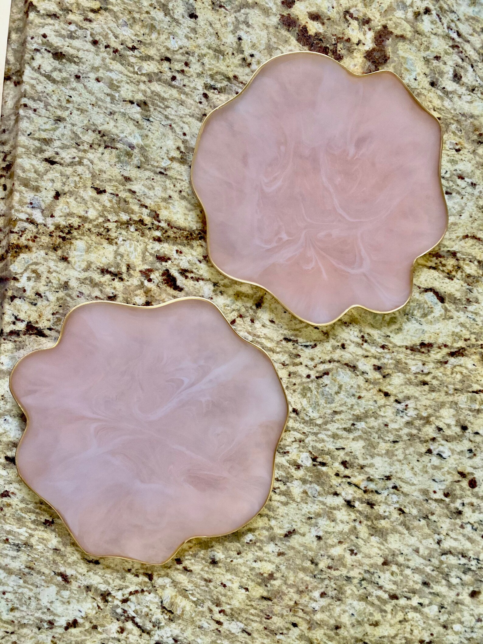 Vanity tray Rose quartz tray Resin rose quartz tray | Etsy