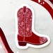 Red Floral Cowboy Boot Sticker - Etsy