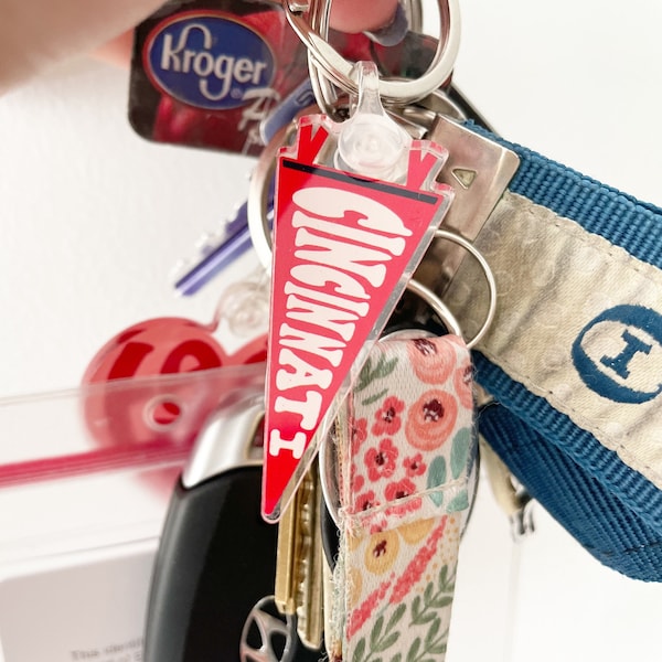 Pennant Flag Keychain - Etsy