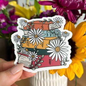 Boho Books Daisy Design Clear Vinyl Sticker Waterproof - Etsy