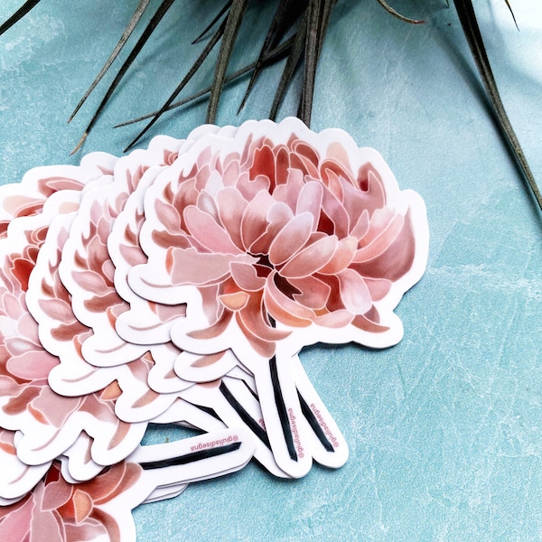 Peony Sticker - Etsy