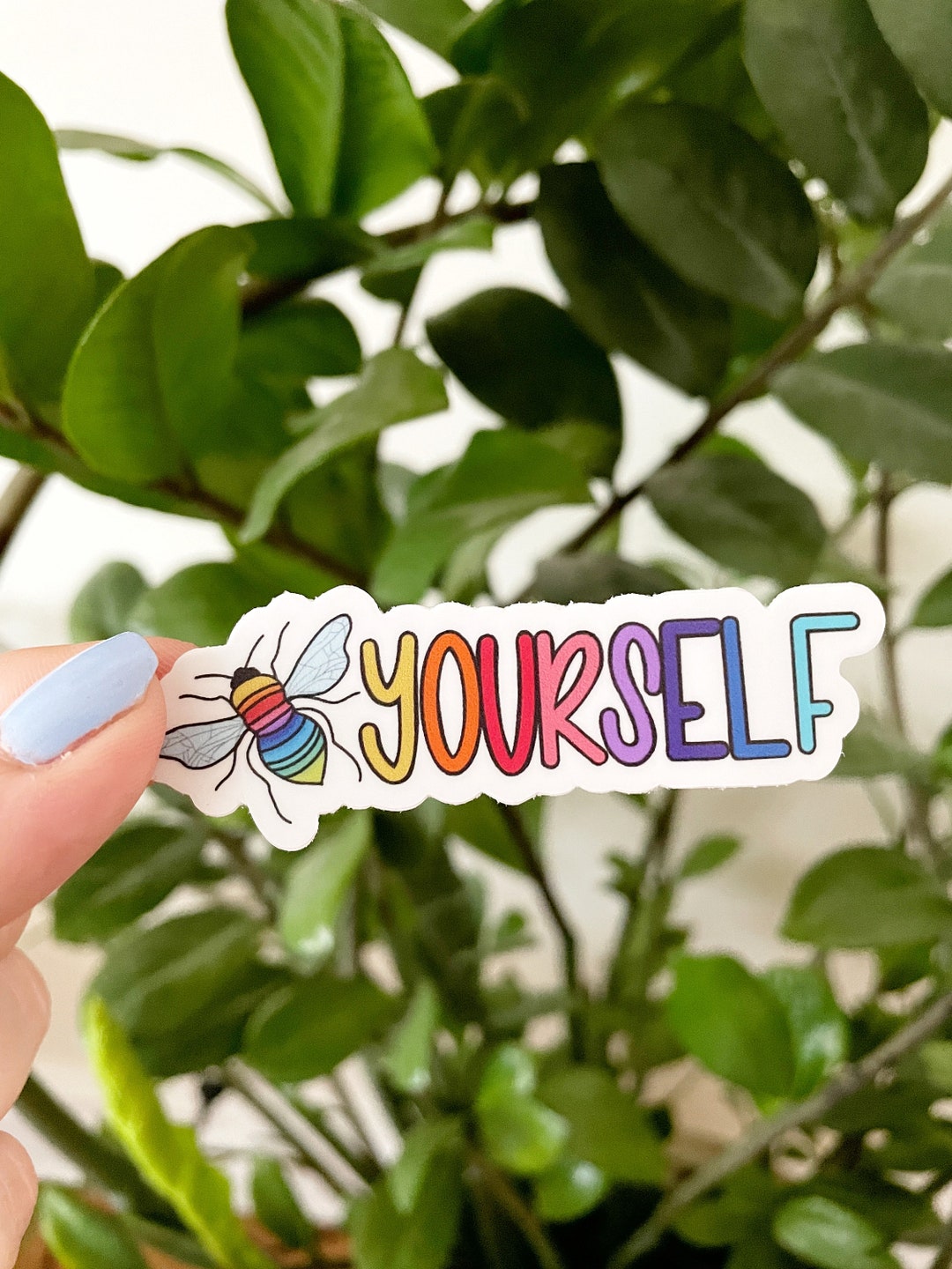 Bee Yourself, Rainbow Pride Sticker - Etsy
