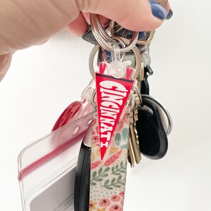 Red Cincinnati Pennant Flag Keychain - Etsy