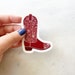 Red Floral Cowboy Boot Sticker - Etsy