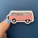 Pink Van Vinyl Sticker White Outline Waterproof - Etsy
