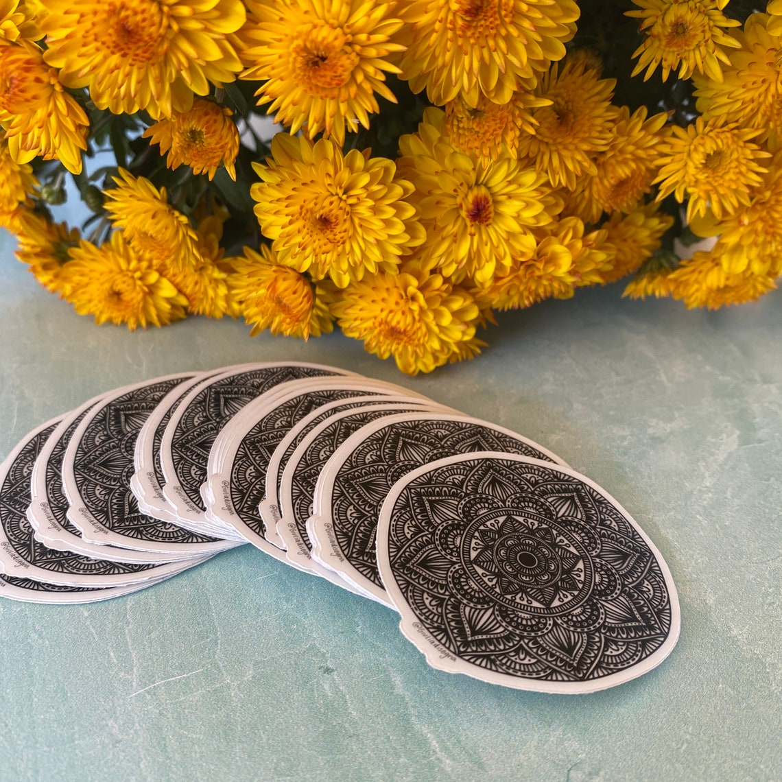 Black Mandala Sticker Clear Waterproof, Round, VSCO Girl, Gift - Etsy